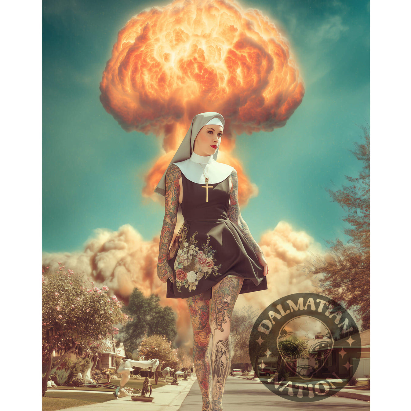 Sister Doom Poster | Vintage Apocalypse Art Print – Dalmatian Nation