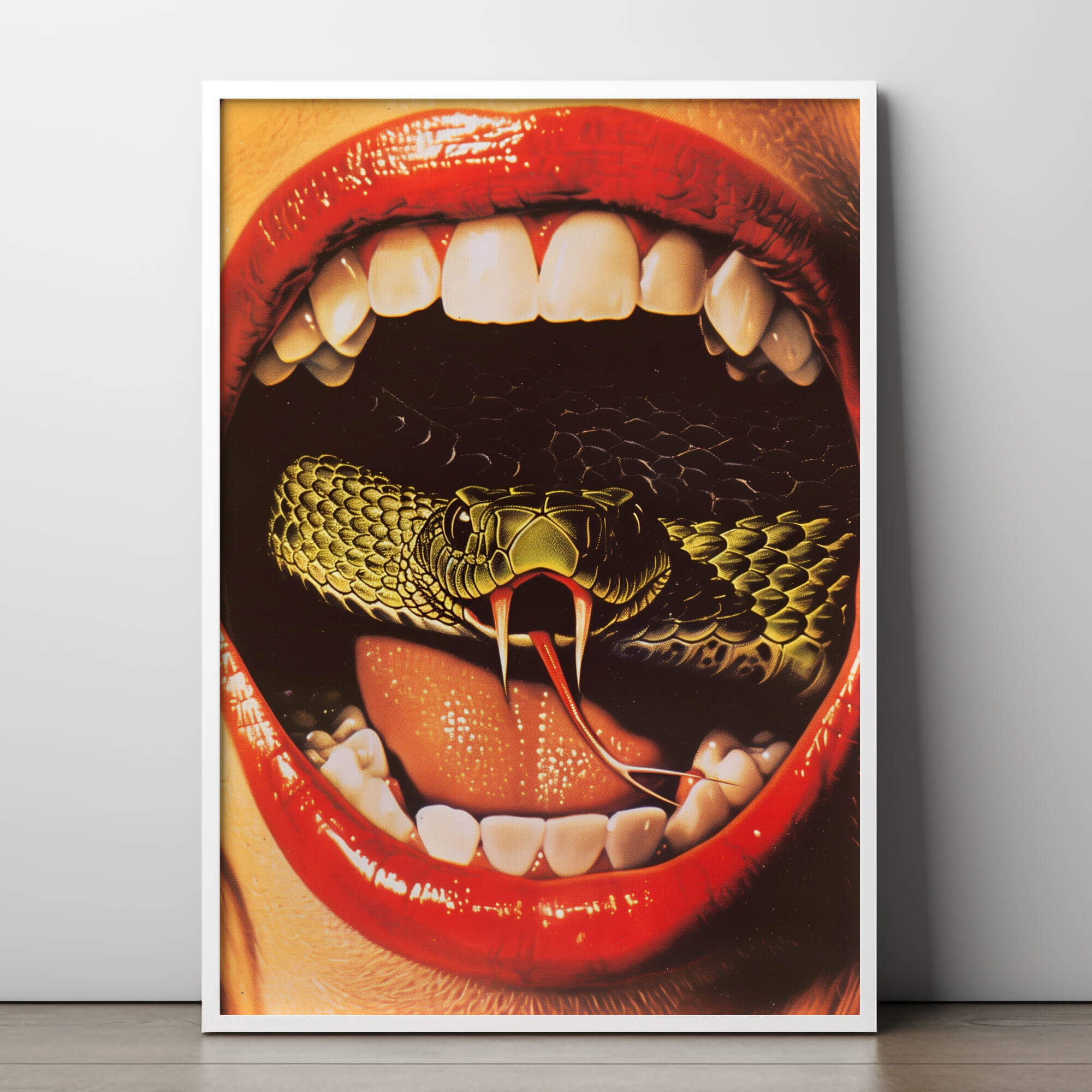 Snake's Got Your Tongue Poster | Snake Art Print | Snake Lover's Gift ...